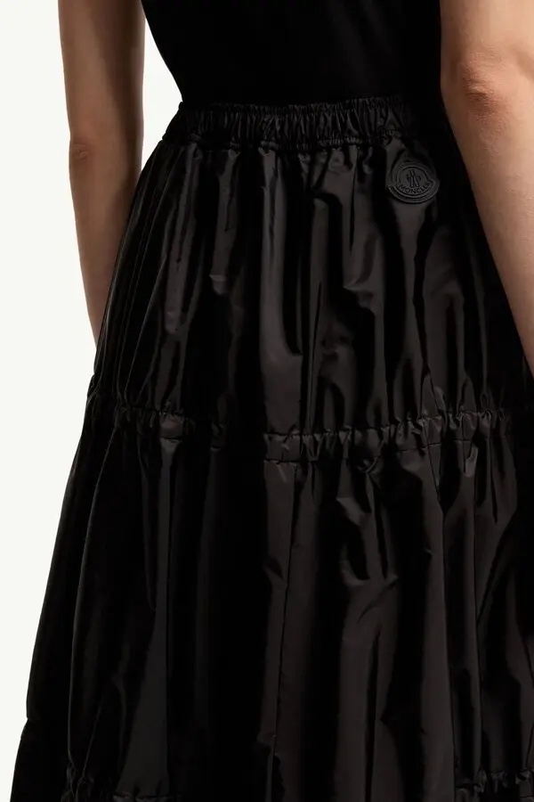 Moncler Ruffle Mid-length Skirt - Black