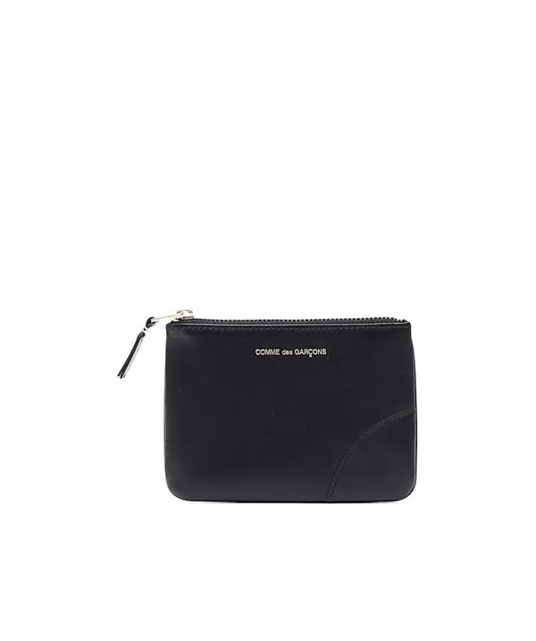 Comme Des Garçons Logo Zipper Wallet - Black