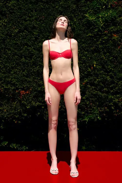 PCFG Solar Reflections Balconette Bikini Top - Red