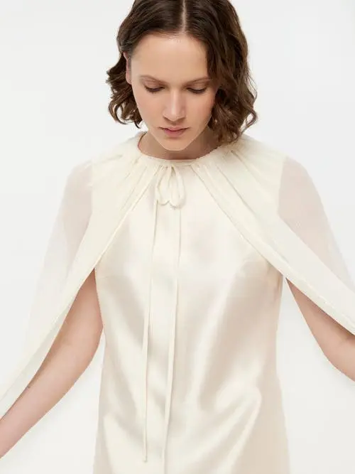 ALAS Gathered Bridal Cape