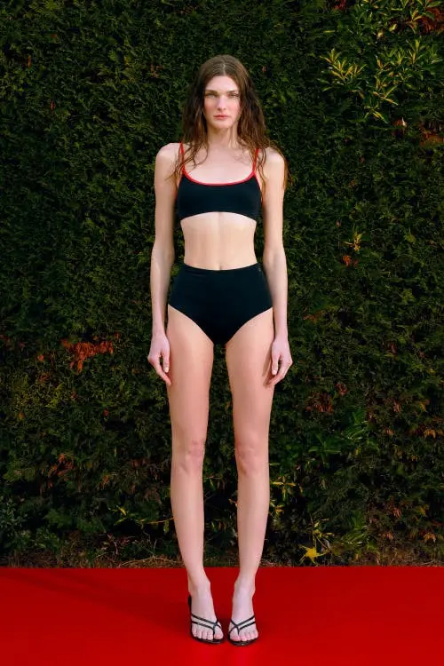 PCFG High Waisted Bikini Bottom - Black