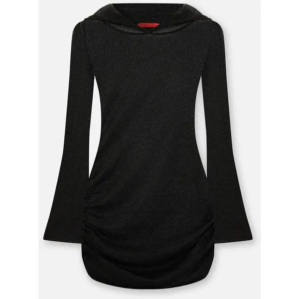 PCFG STORE Hooded Sheer Draped Beach Dress