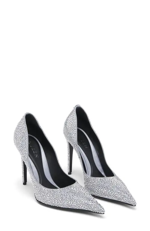 Alexander McQueen Embellished Skull Charm Stiletto Pumps - Bitumen