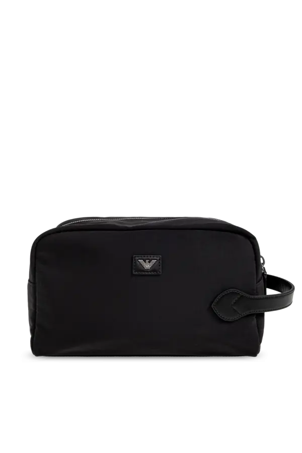 Emporio Armani Cosmetic Bag With Logo Applique