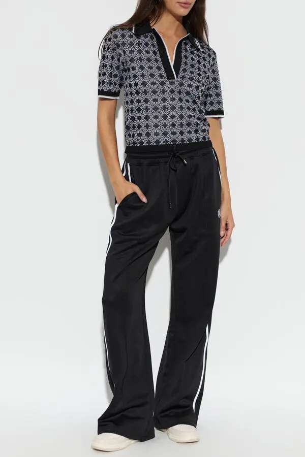 Amiri Logo Geometric Knit Polo
