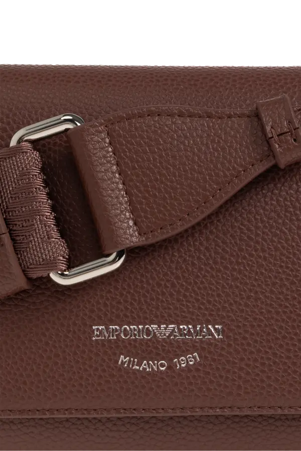 Emporio Armani Polished Leather Shoulder Bag
