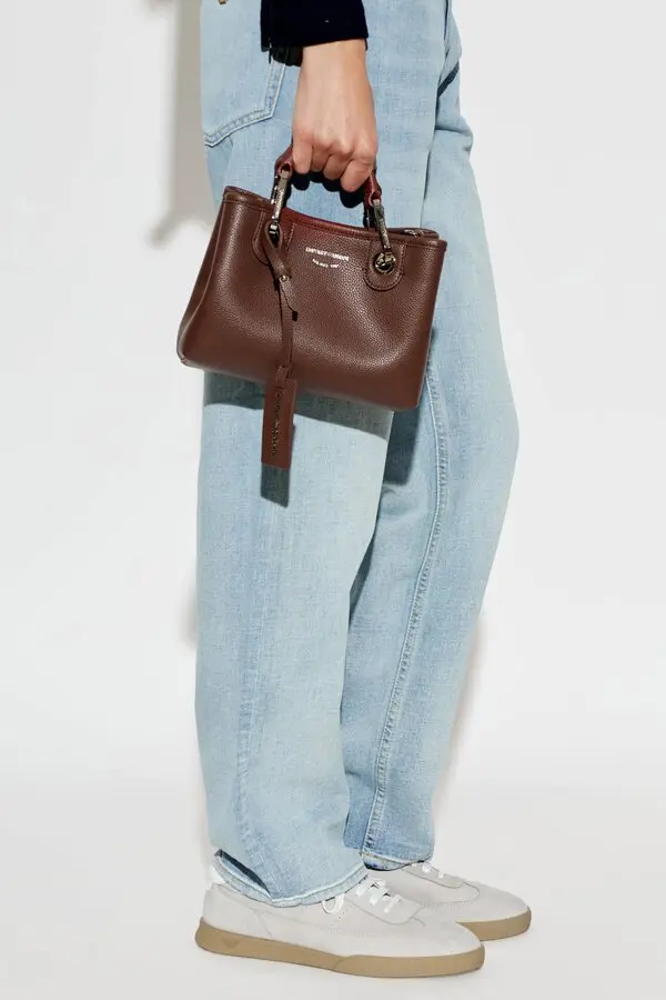 Emporio Armani Leather Top Handle Bag