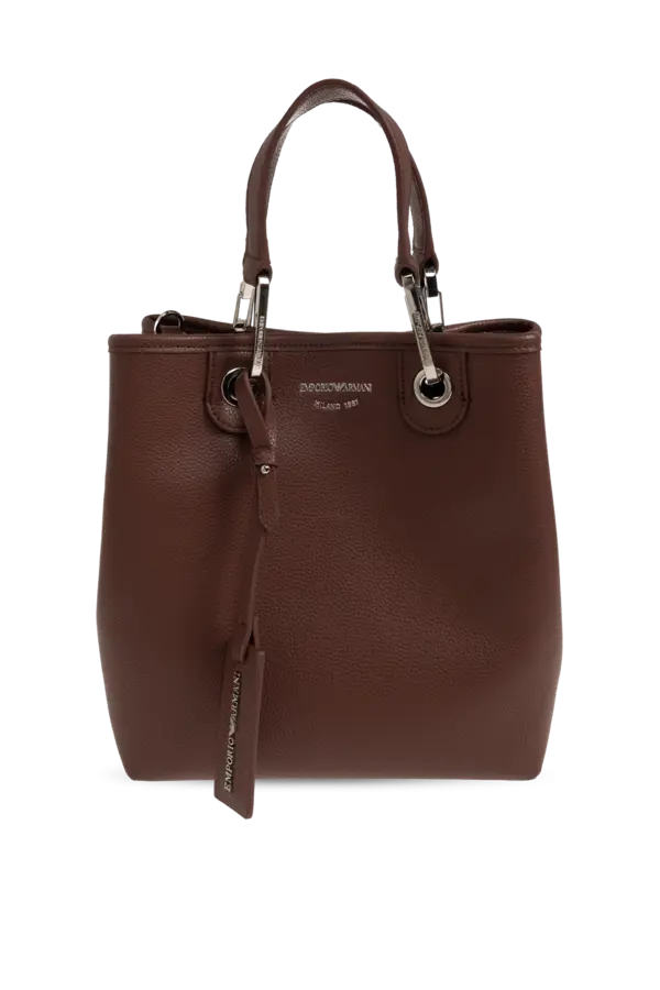 Emporio Armani Bag With Printed Logo - Brown