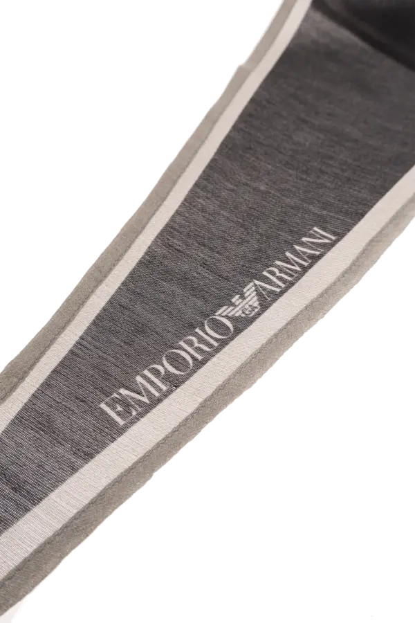Emporio Armani Asymmetrical Scarf With Logo