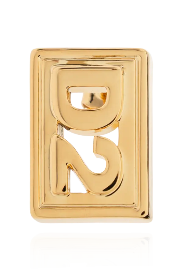 Dsquared2 Brass Logo Earrings