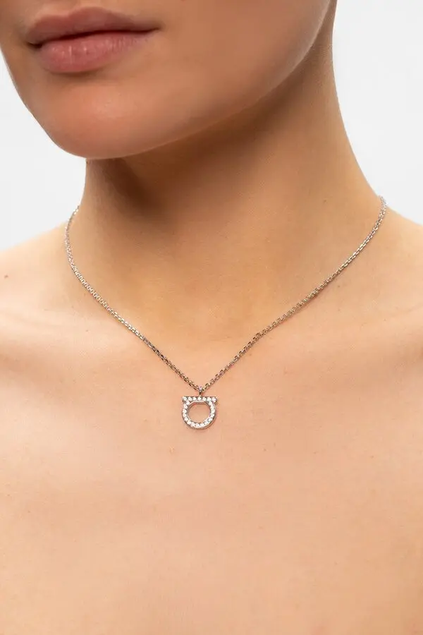 FERRAGAMO Logo Pendant Necklace