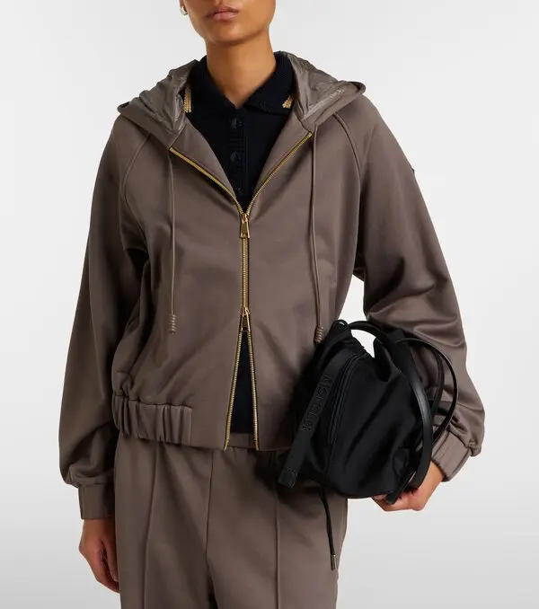 Moncler Jersey Zip-up Hoodie
