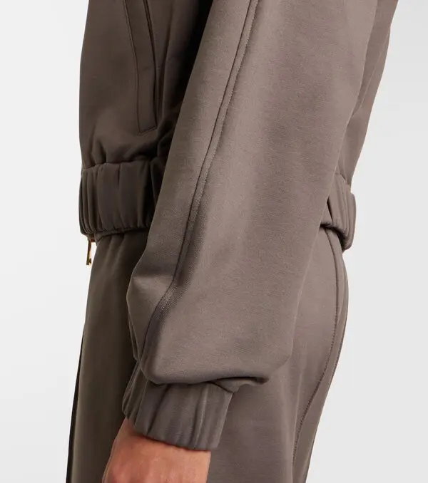 Moncler Jersey Zip-up Hoodie