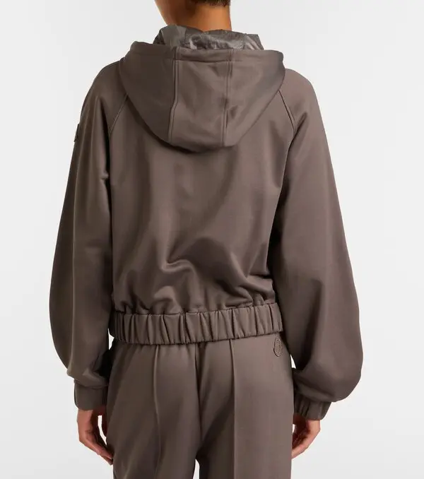Moncler Jersey Zip-up Hoodie