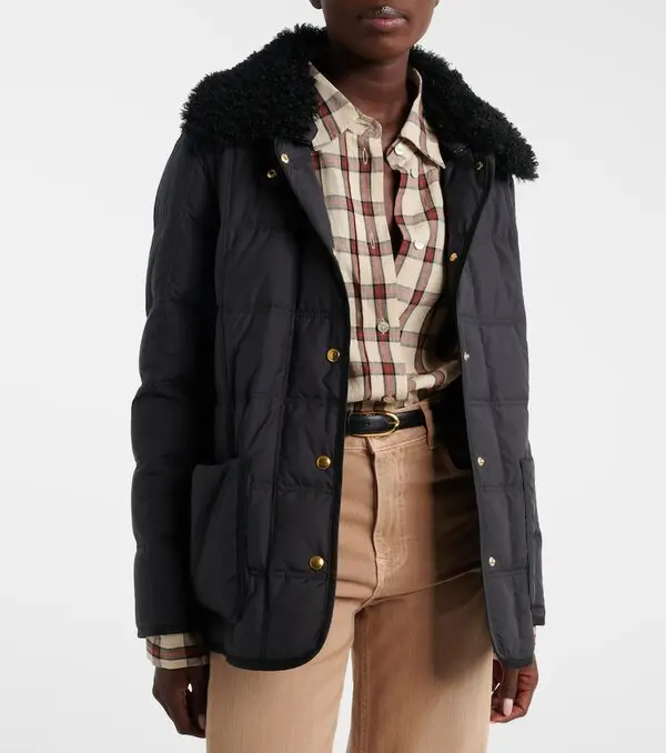 Moncler Cygnes Quilted Down Jacket - Black