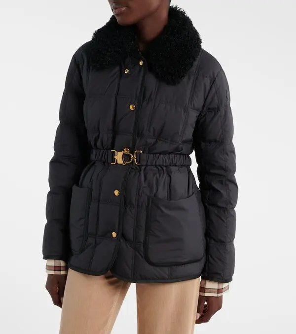 Moncler Cygnes Quilted Down Jacket - Black