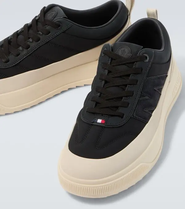 Moncler Altive Leather-trimmed Suede Sneakers