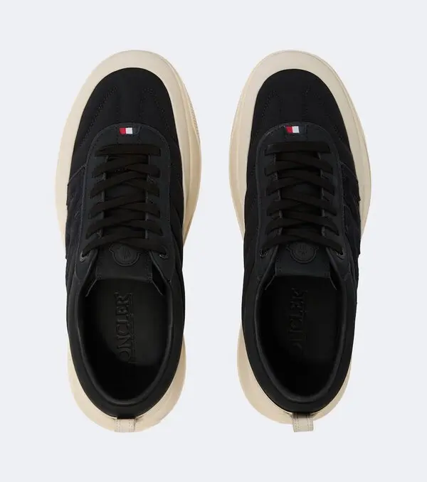 Moncler Altive Leather-trimmed Suede Sneakers
