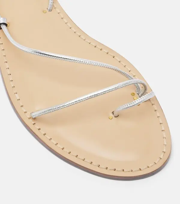 AMANU Karima Metallic Leather Sandals