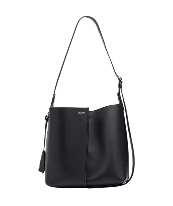 Loewe Bilbao Medium Leather Tote Bag - Black