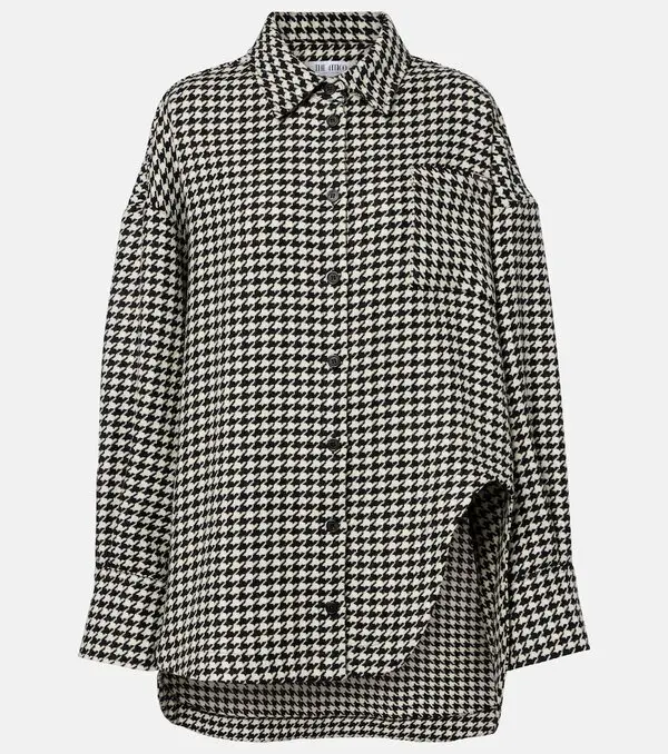 Attico Houndstooth Virgin Wool Shirt - Multicoloured