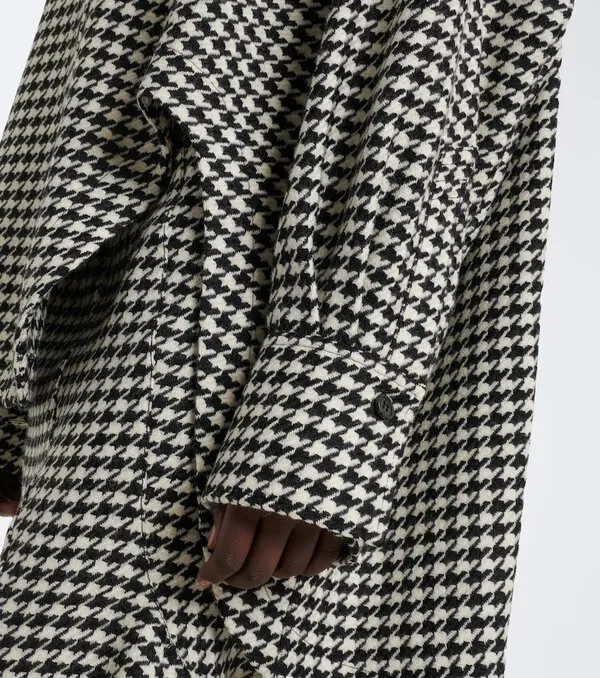 Attico Houndstooth Virgin Wool Shirt