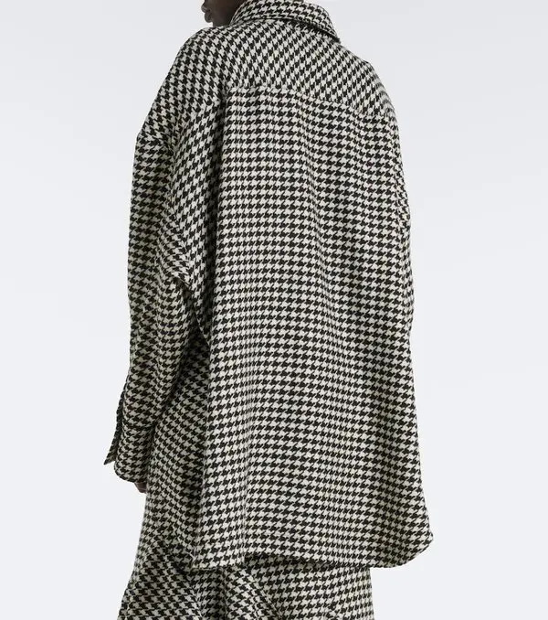 Attico Houndstooth Virgin Wool Shirt