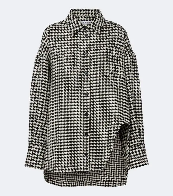 Attico Houndstooth Virgin Wool Shirt - Multicoloured