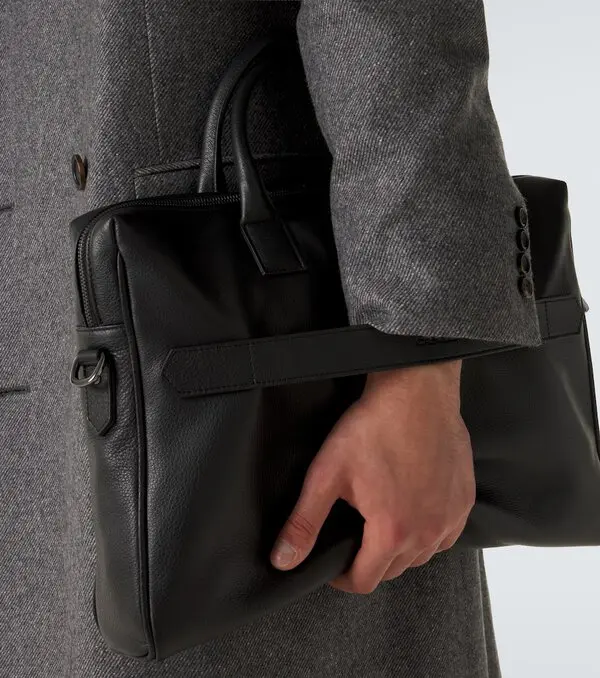 Canali Leather Briefcase