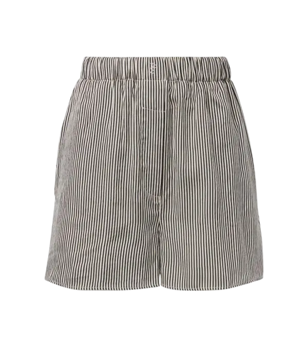 THE FRANKIE SHOP Lui Striped Shorts - Black