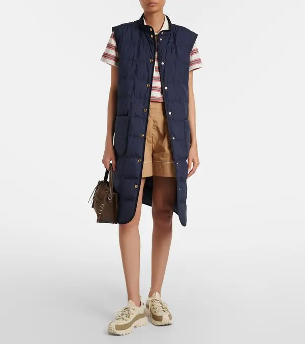 Moncler Cygnette Belted Quilted Down Vest