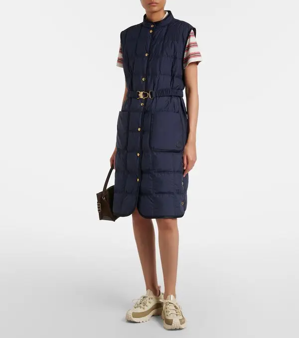 Moncler Cygnette Belted Quilted Down Vest