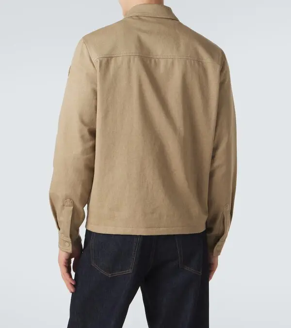 Moncler Leather-trimmed Cotton Jacket