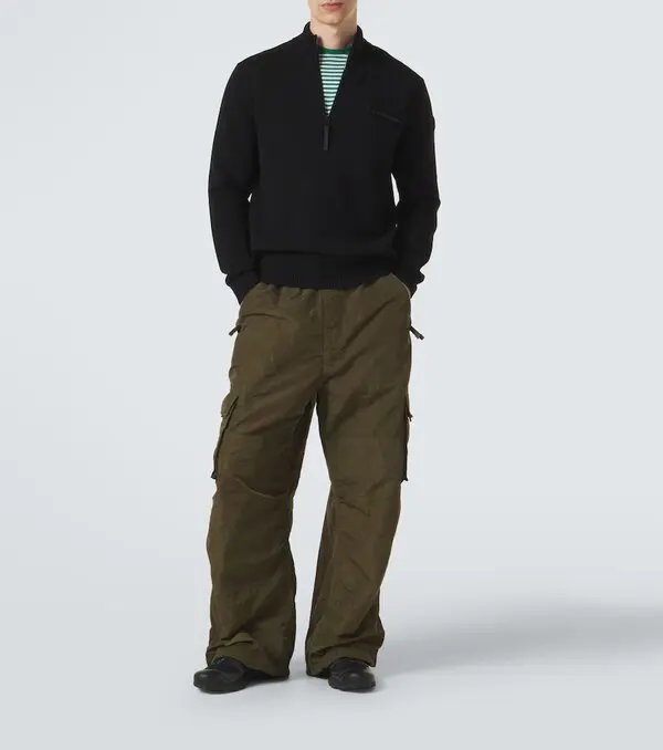 Moncler Wool And Cashmere Half-zip Sweater
