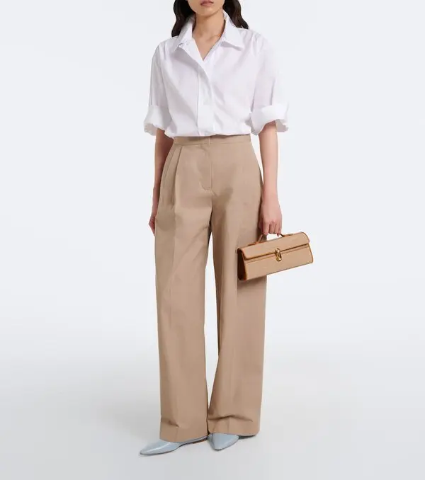 Savette Symmetry Slim Canvas Top-handle Bag - Beige