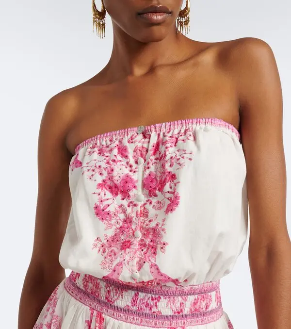 Camilla Embellished Printed Cotton Mini Dress