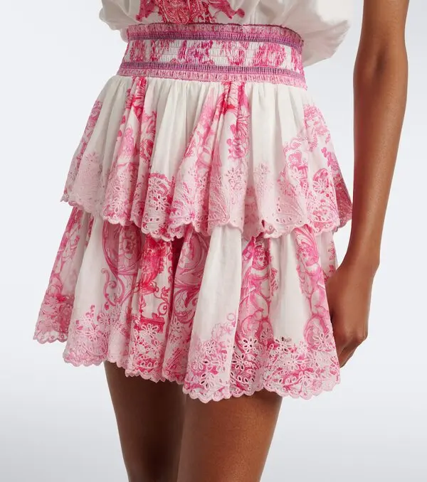 Camilla Embellished Printed Cotton Mini Dress