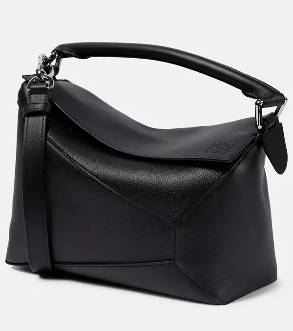 Loewe Puzzle Edge Small Leather Top-handle Bag - Black
