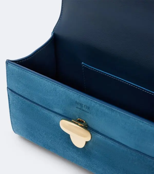 Savette Symmetry Pochette Suede Top-handle Bag - Blue