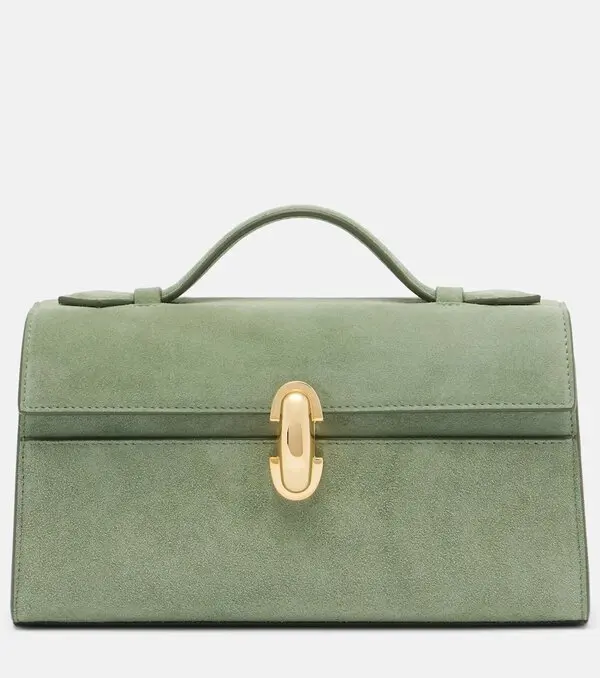 Savette Small Suede Top-handle Bag - Green