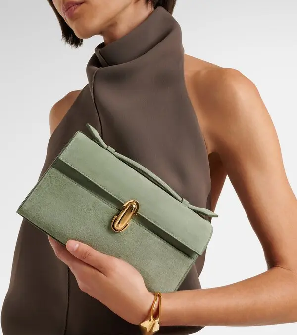 Savette Small Suede Top-handle Bag - Green