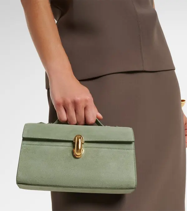 Savette Small Suede Top-handle Bag - Green