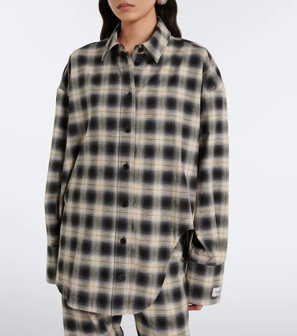 Attico Asymmetric Cotton Shirt - Beige