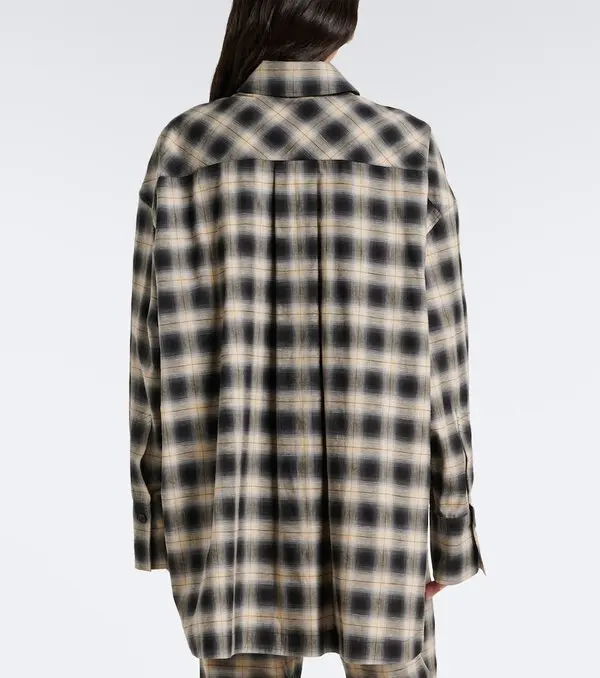 Attico Asymmetric Cotton Shirt - Beige