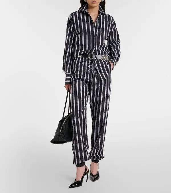 Attico Striped Cotton Sweatpants