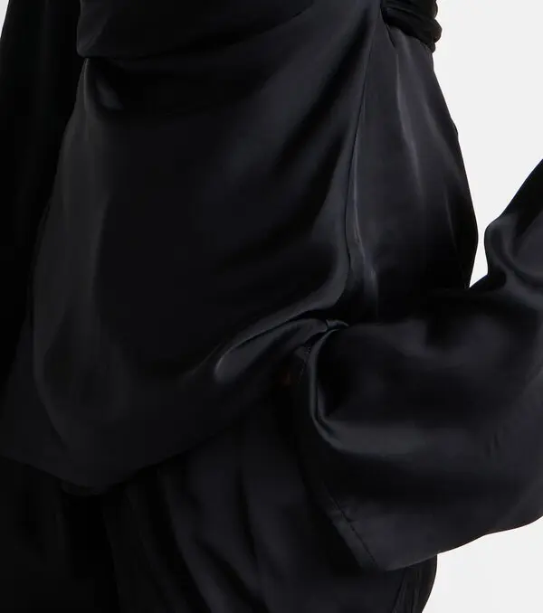 Rick Owens Laura Satin Wrap Top