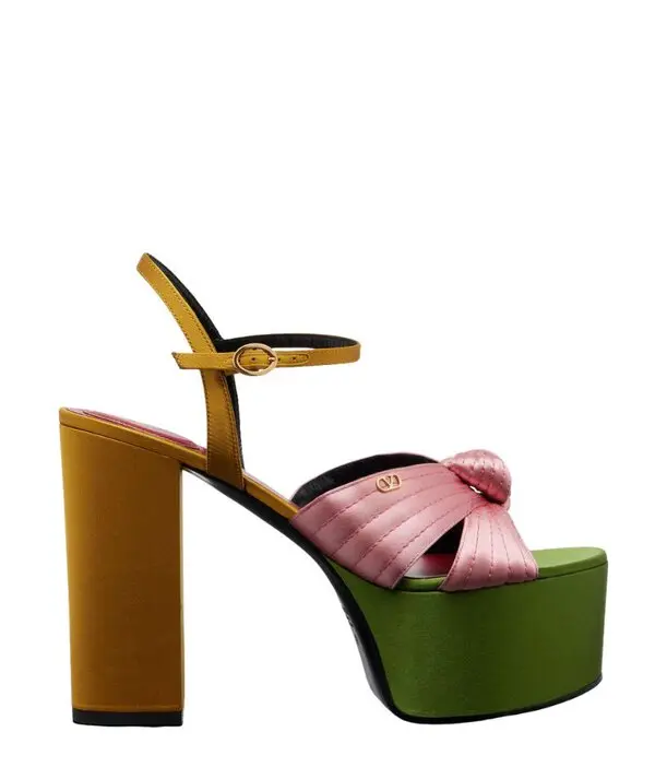 Valentino Garavani Crasher Satin Platform Sandals - Multicoloured