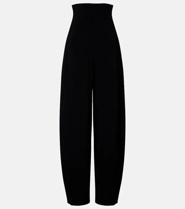 Alaïa Barrel-leg Pants - Black