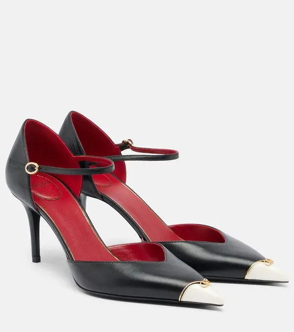 Valentino Garavani D'orsay Pointed Toe Pumps - Black