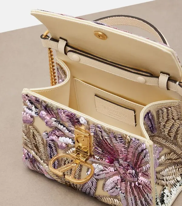 Valentino Garavani Vsling Mini Sequined Top-handle Bag - Multicoloured